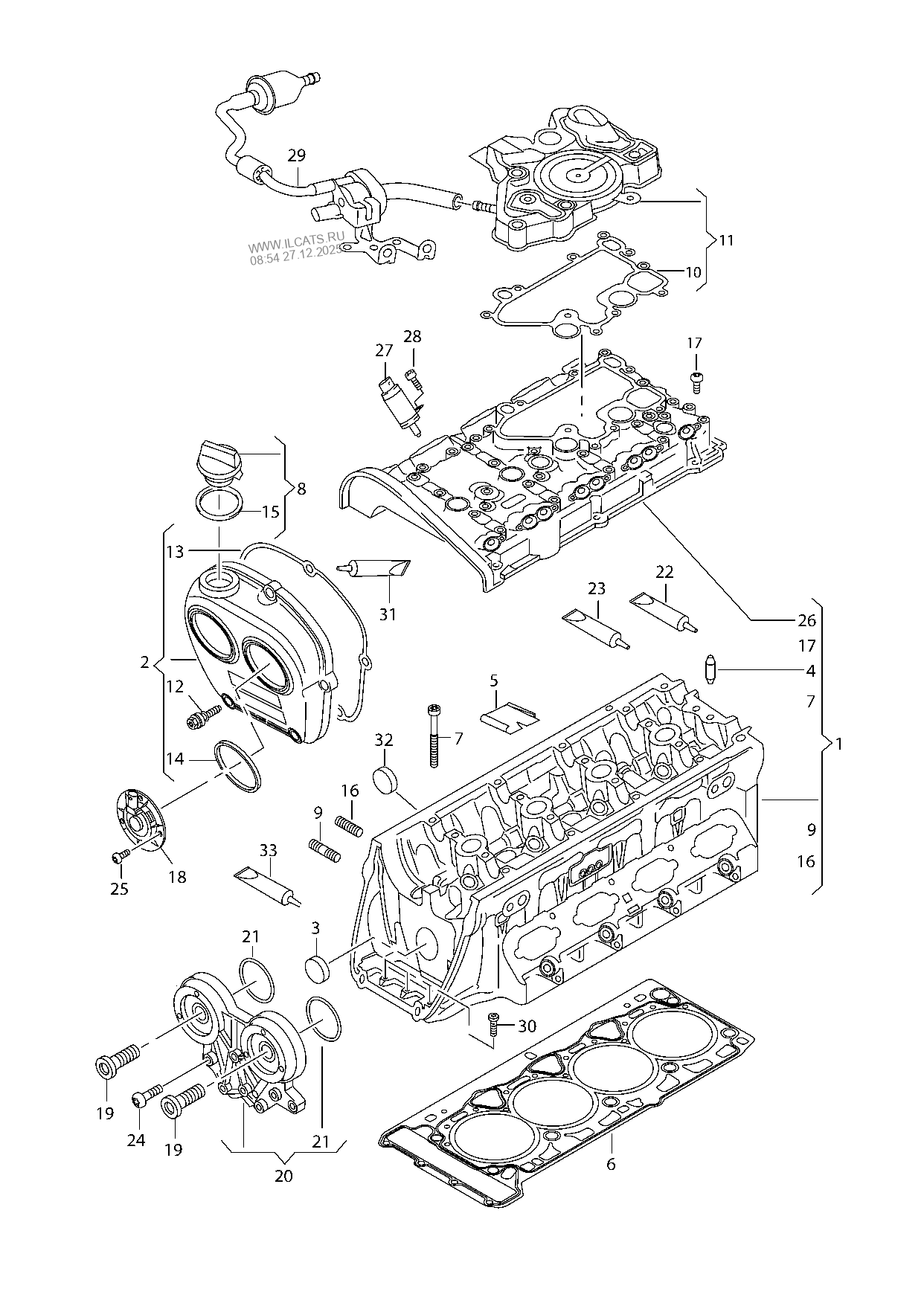cylinder head AUDI A4/S4/AVANT