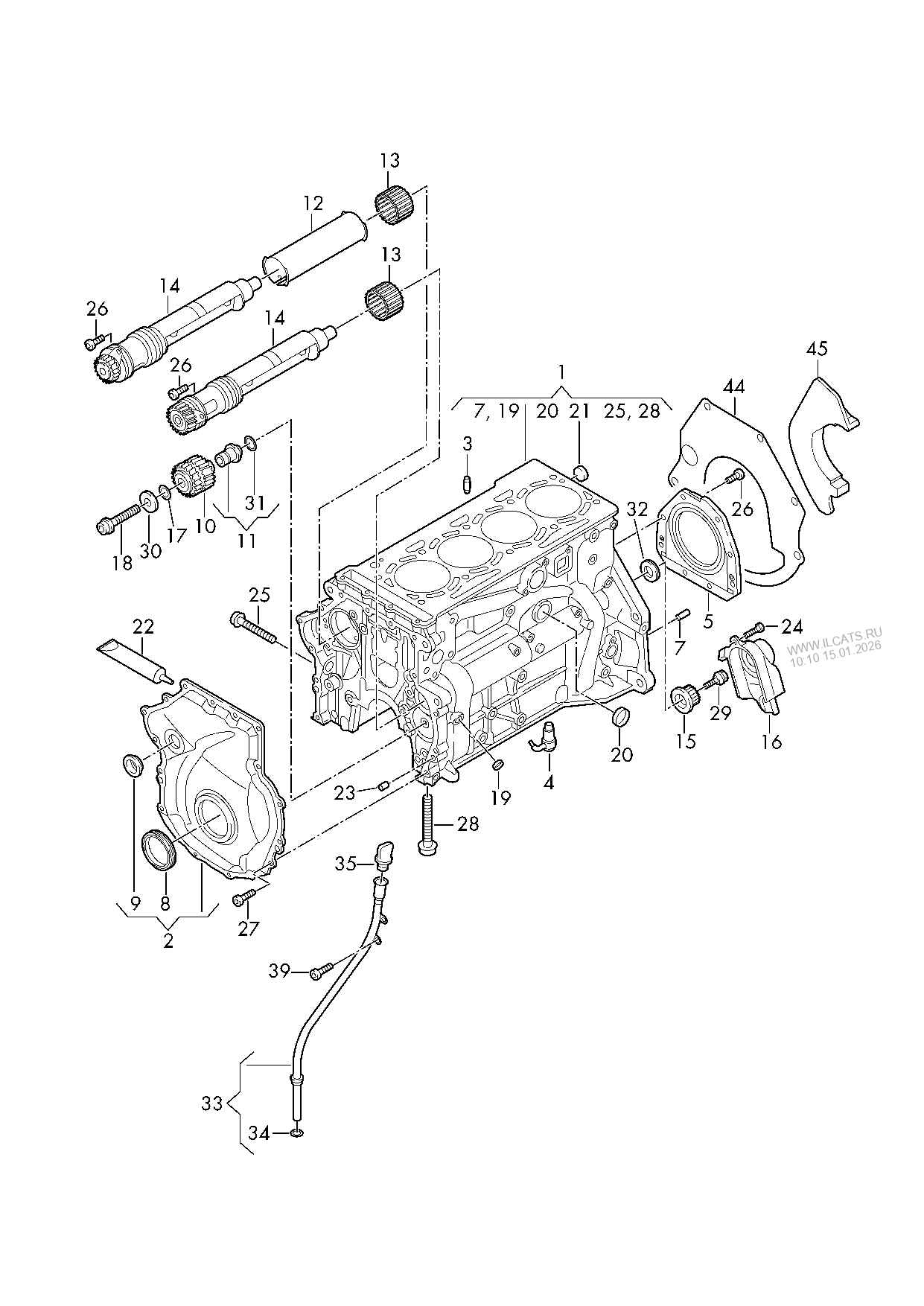 crankcase AUDI A4/S4/AVANT/QUATTRO
