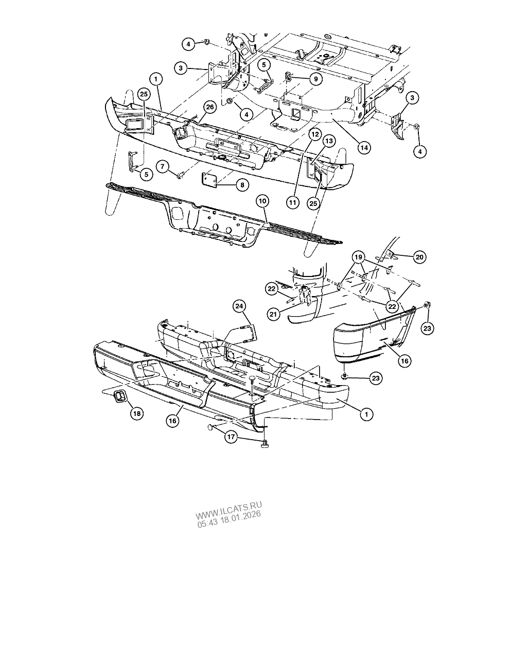 РАМА DODGE-REGULAR & QUAD (CAB PICKUP)