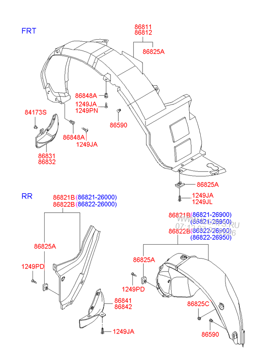 WHEEL GAURD HYUNDAI SANTA FE 00 (2000-) 5 DR WAGON