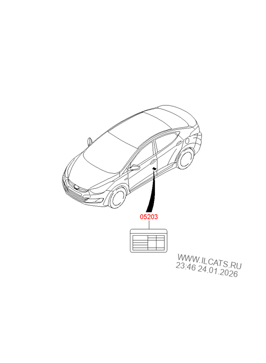 регулятор стекла и стекло задней двери HYUNDAI ELANTRA 11 (2011-2013 ...