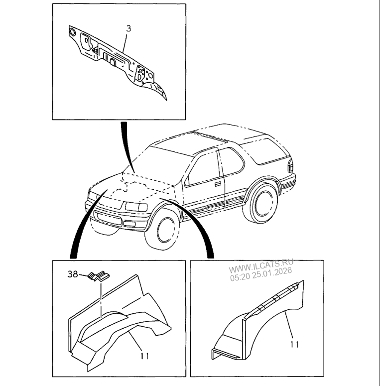 REAR AXLE CASE AND SHAFT ISUZU TROOPER