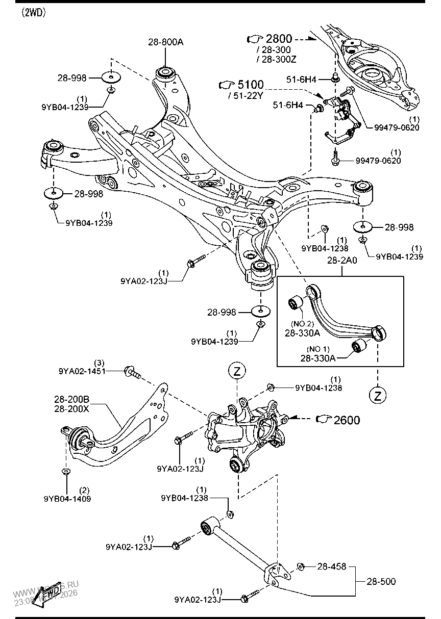 REAR LOWER ARMS & SUB FRAME MAZDA CX-5