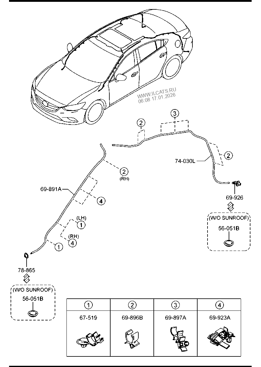 КРЫША СО СТЕКЛЯННОЙ ЧАСТЬЮ MAZDA6