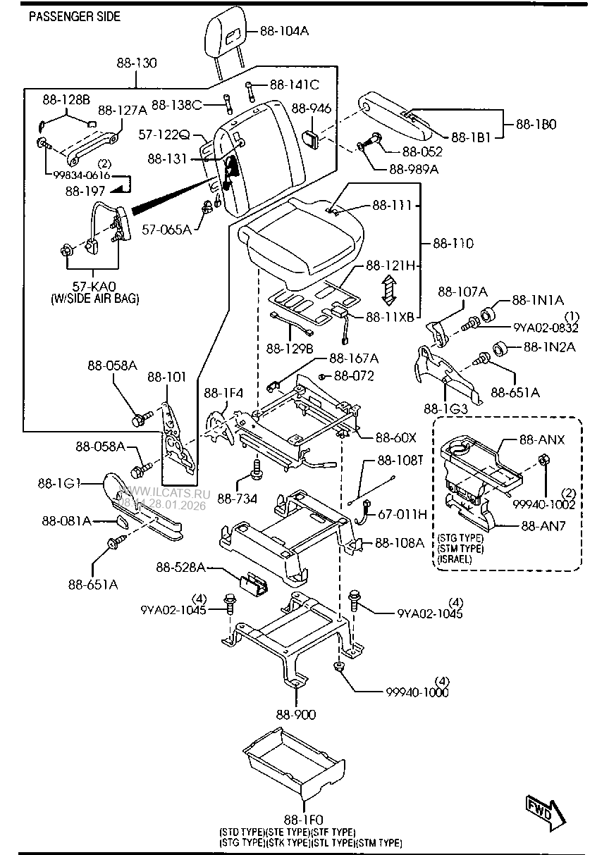 FRONT HEATER (ДИЗЕЛЬ ) MAZDA MPV