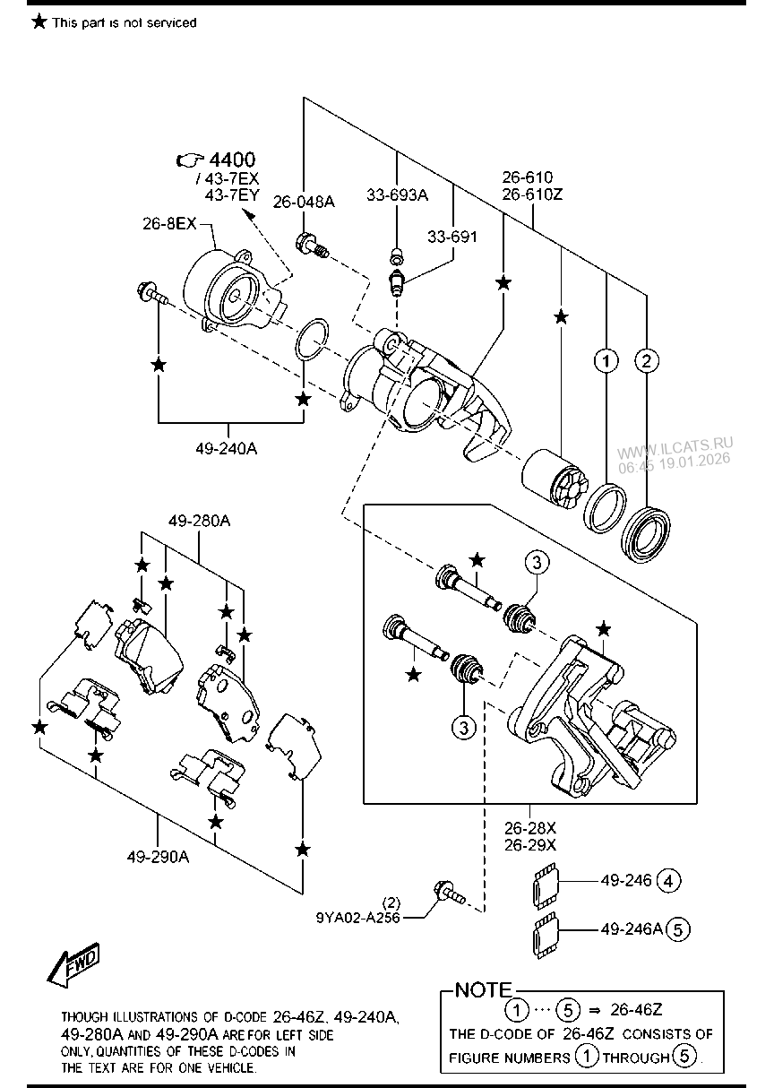 МЕХАНИЗМ ТОРМОЗОВ ЗАДНИЙ MAZDA CX-5