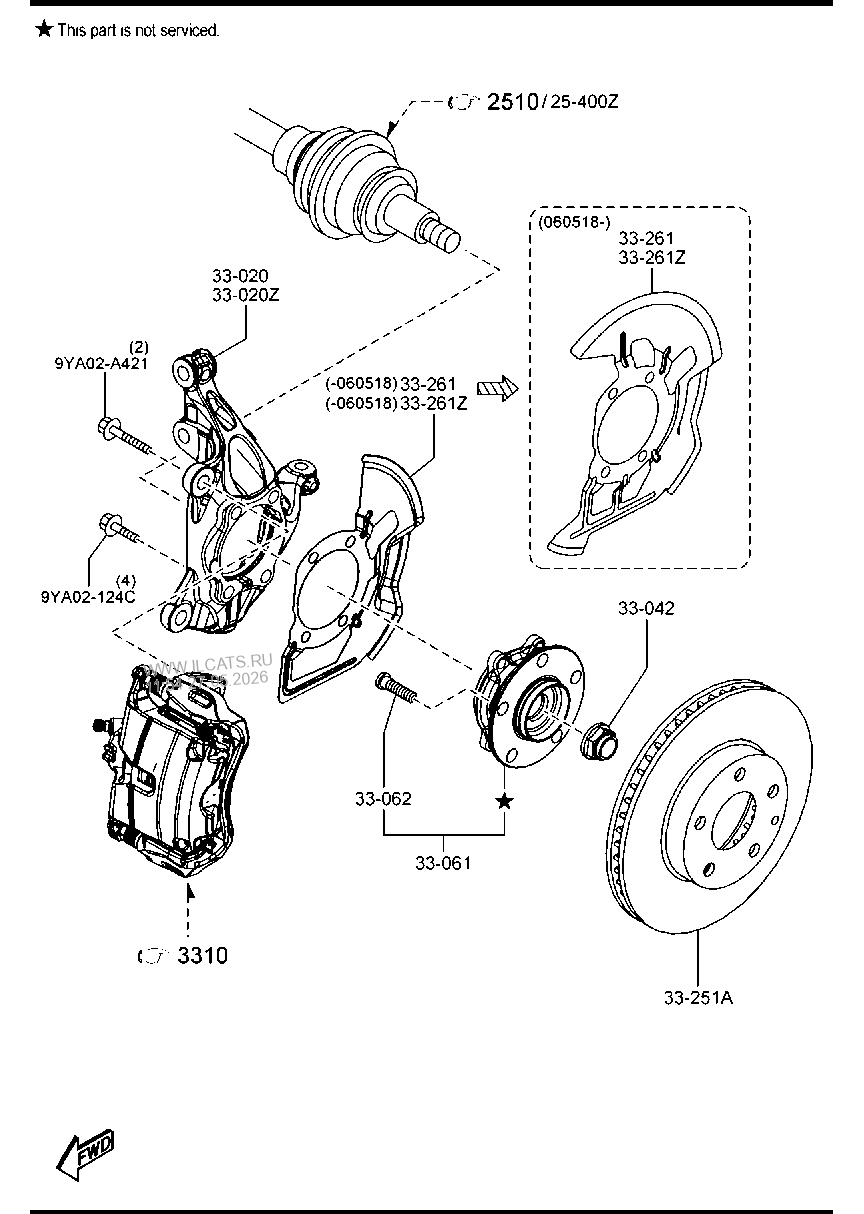 FRONT AXLE MAZDA3