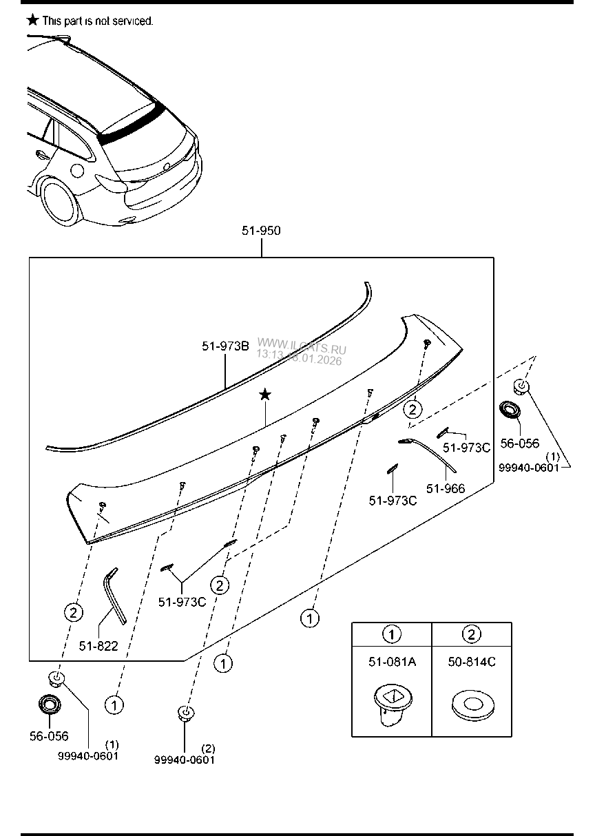 СПОЙЛЕР & RELATED PARTS MAZDA6 WAGON