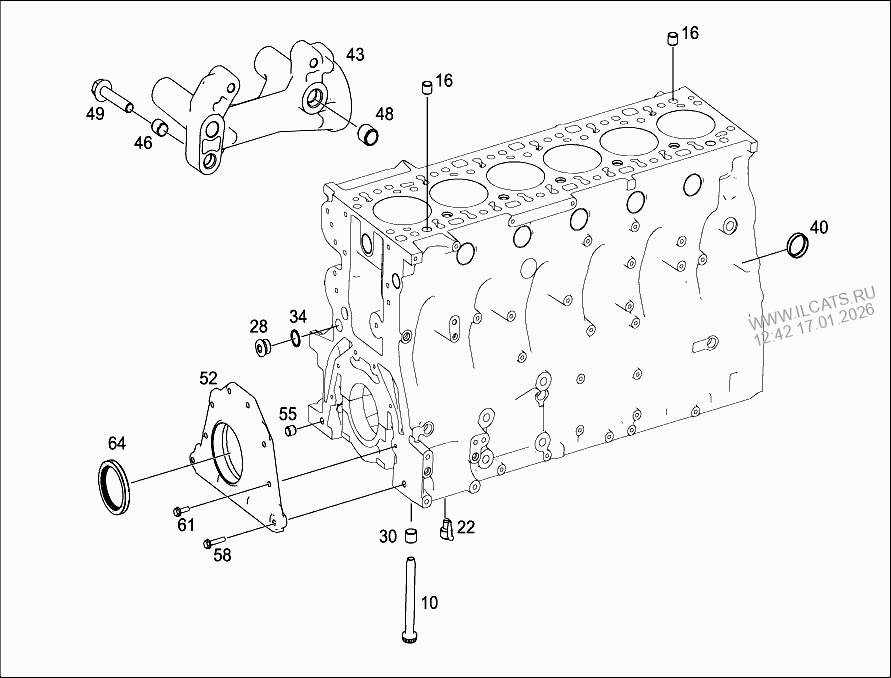 CYLINDER CRANKCASE,COVER,GASKET KIT MERCEDES OM 936&(935914)