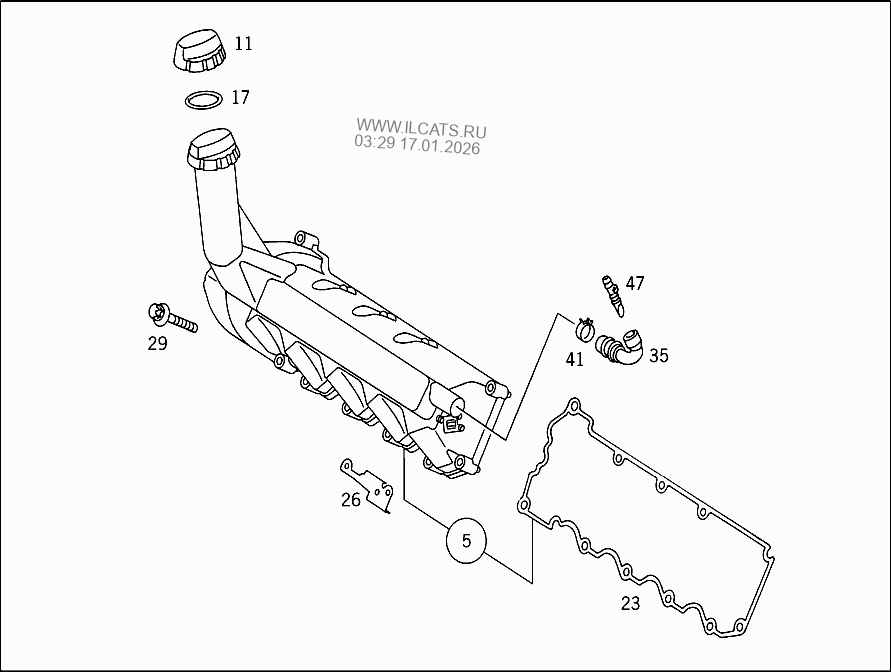 CYLINDER HEAD COVER MERCEDES VANEO&(414700)