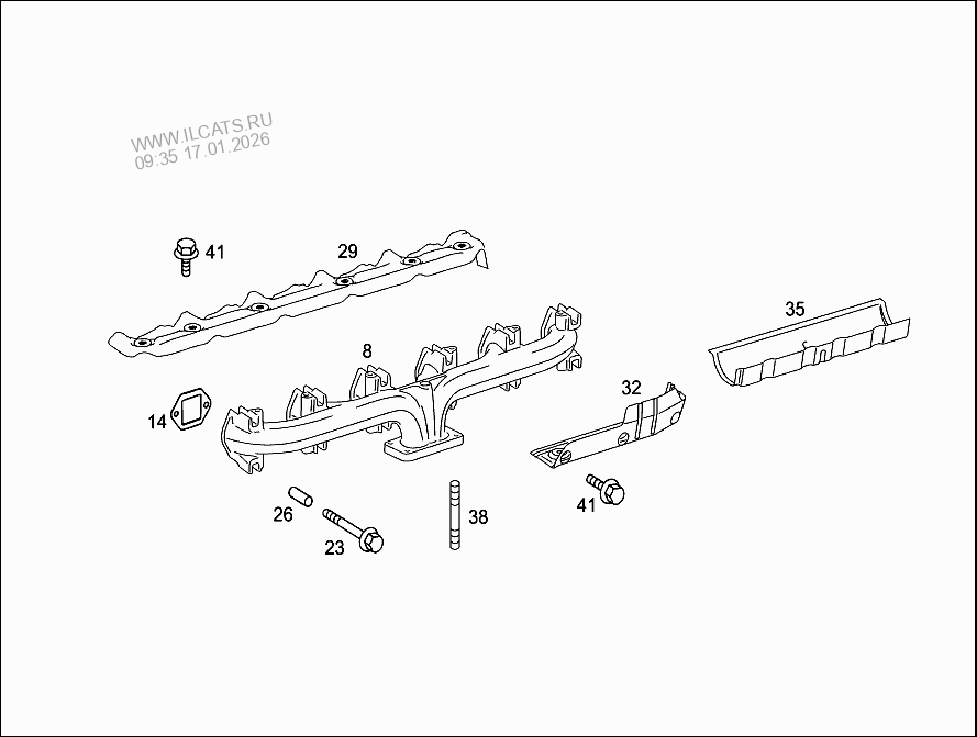 ВЫПУСКНОЙ КОЛЛЕКТОР MERCEDES OM 457 LA&(458970)