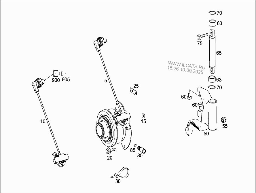 ДЕТАЛИ ВЫЖИМНОГО МЕХАНИЗМА MERCEDES 8.. L&(967022)