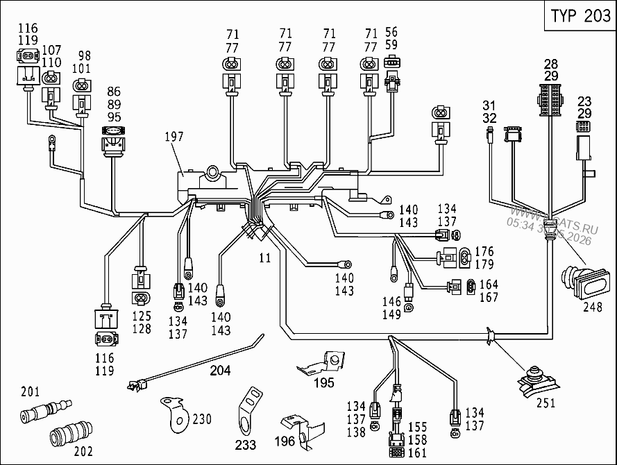ENGINE CABLE HARNESS MERCEDES VITO 108 CDI, 110 CDI, 112 CDI, 113, 114 ...