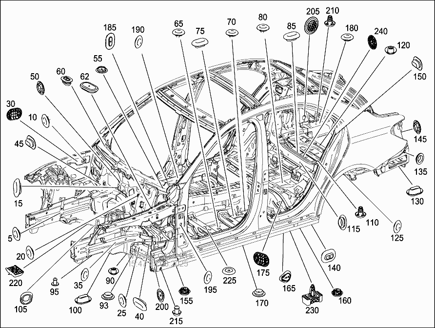 КОНЦЕВЫЕ ШАЙБЫ,ВТУЛКИ MERCEDES C 220 CDI / D&(205002)