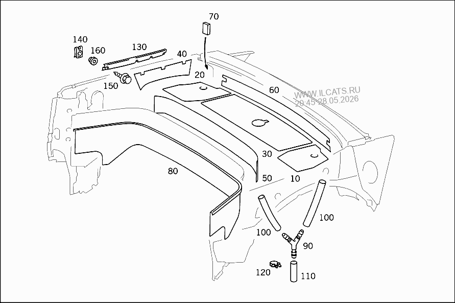 FOLDING TOP CASE MERCEDES SL 280&(129059)