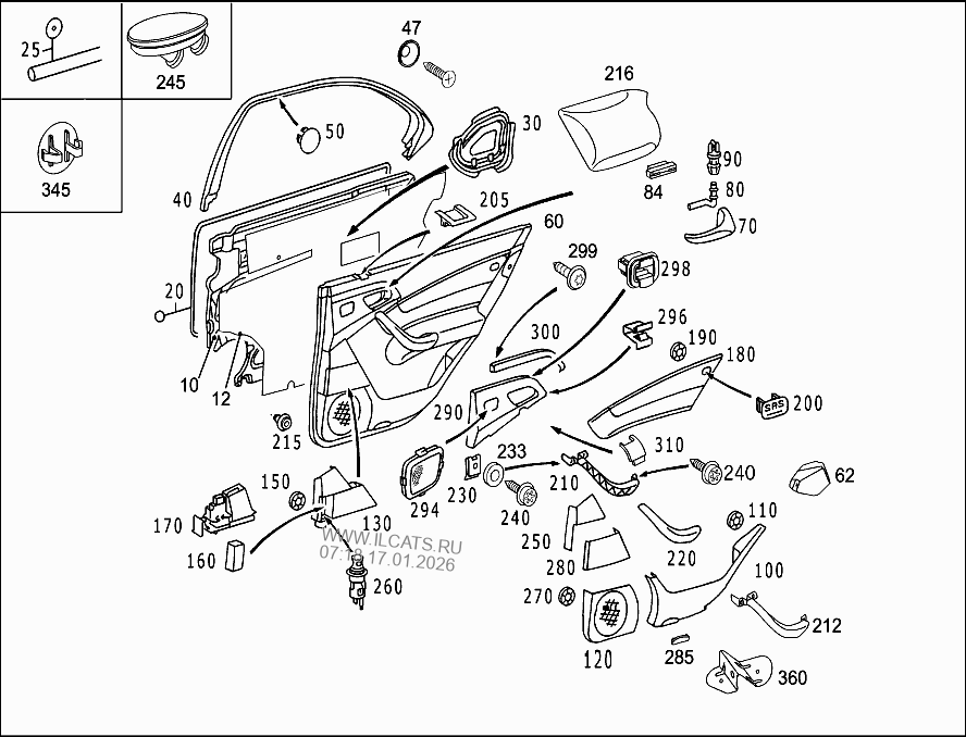 DOOR PANELLING MERCEDES S 430&(220070)