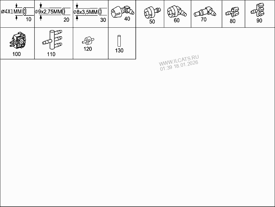 ENGINE VACUUM CONNECTION AND LIGHT RANGE REGULATOR MERCEDES C 180&(203035)