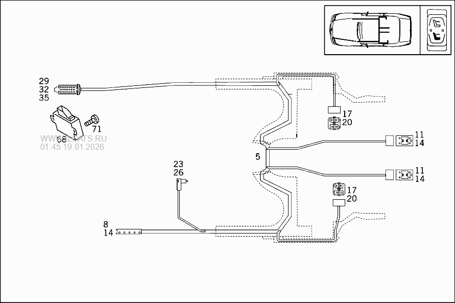 SEAT HEATING MERCEDES 500 SL / AMG 500 SL 6.0&(129066)