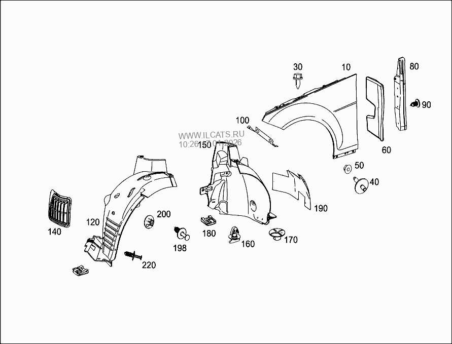 FRONT FENDER MERCEDES C 220 CDI&(204008)