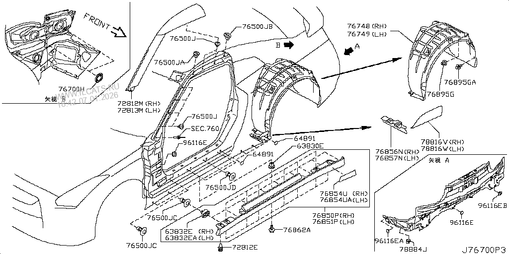 КРЕПЛЕНИЕ ДЛЯ БОКОВИНЫ КУЗОВА NISSAN GT-RNISSAN GT-R