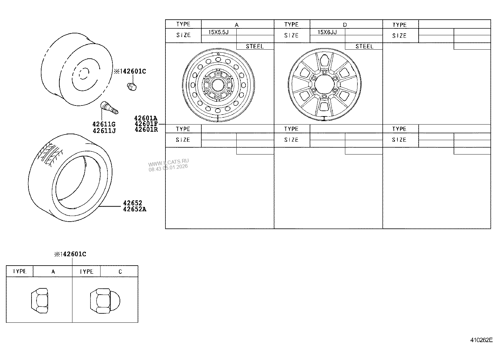 ДИСКОВОЕ КОЛЕСО & WHEEL CAP TOYOTA HIACE/HIACE S.B.V&(713210)