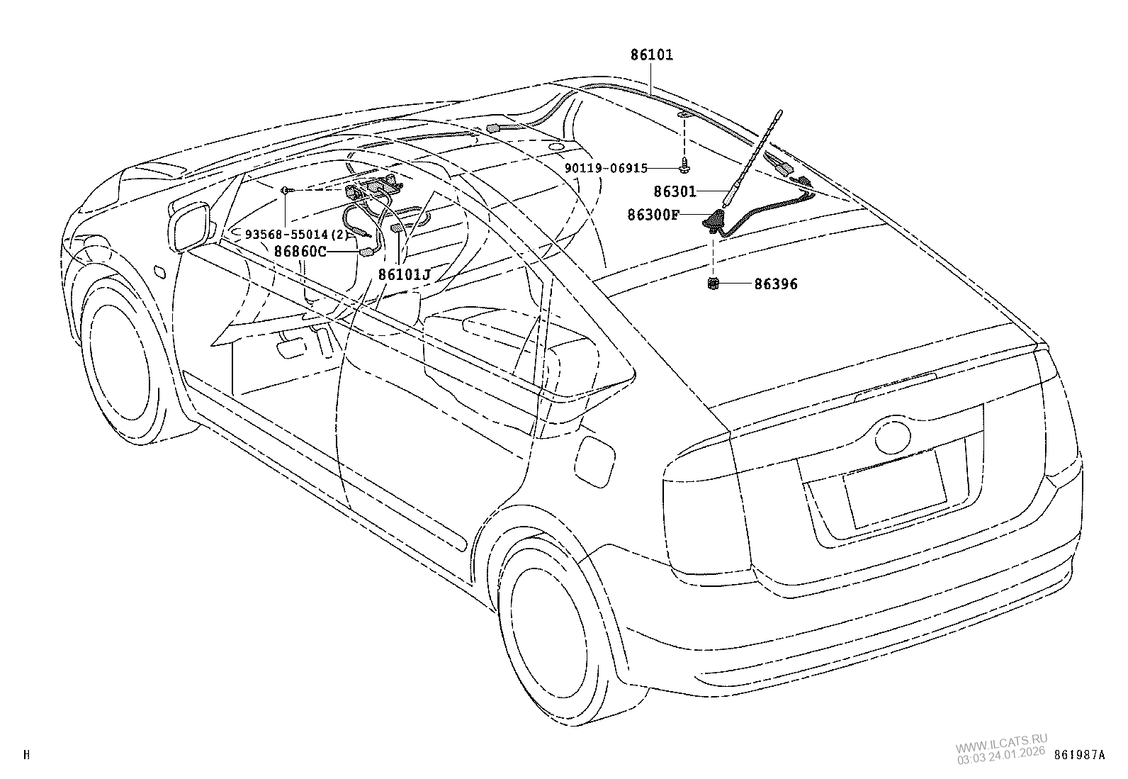 ДИНАМИК TOYOTA YARIS/ECHO VERSO&(114210)