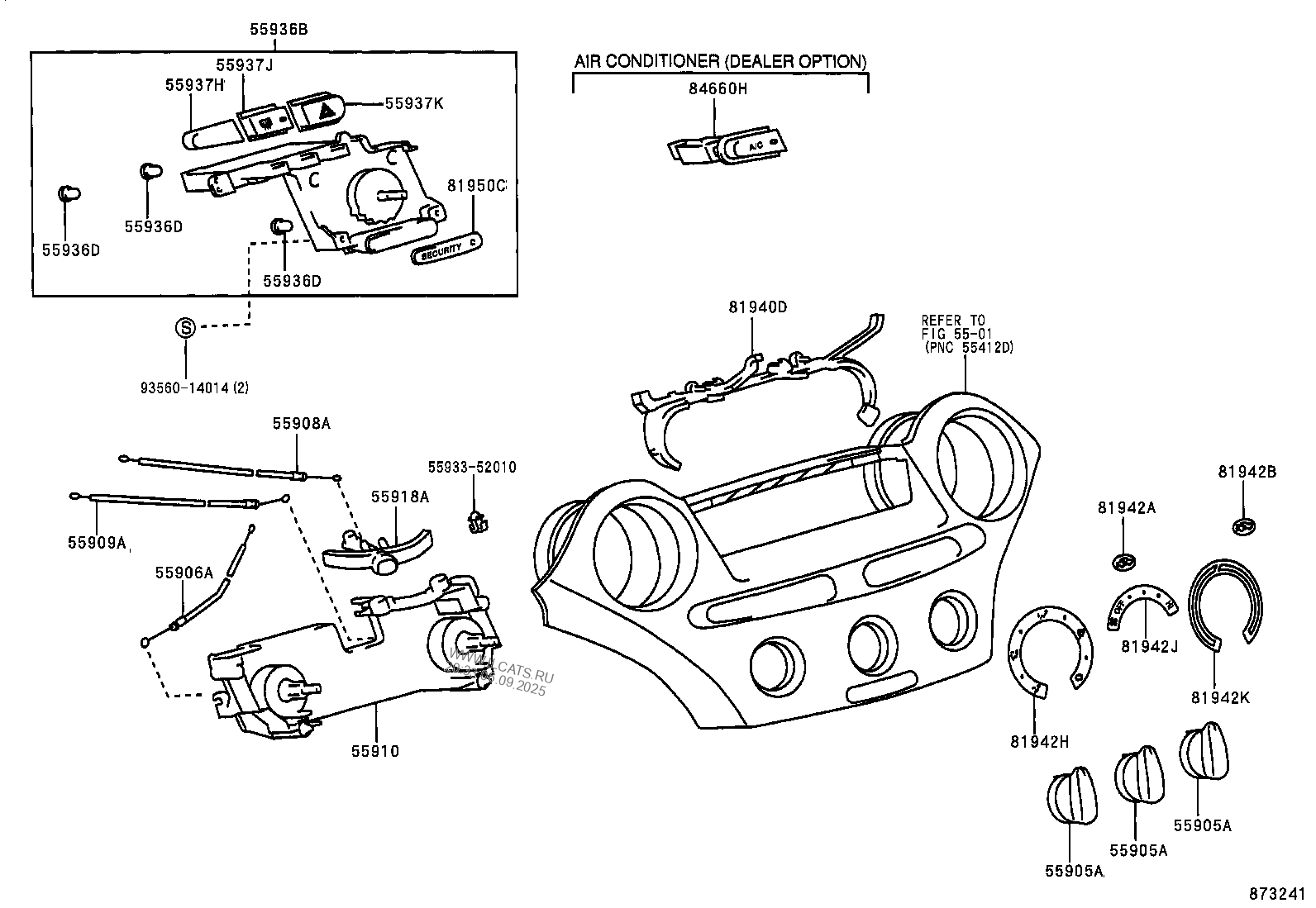 ПОДОГРЕВ & AIR CONDITIONING - CONTROL & ВОЗДУХОВОД TOYOTA YARIS (JPP ...
