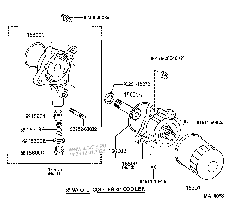 OIL FILTER TOYOTA MR2&(211410)