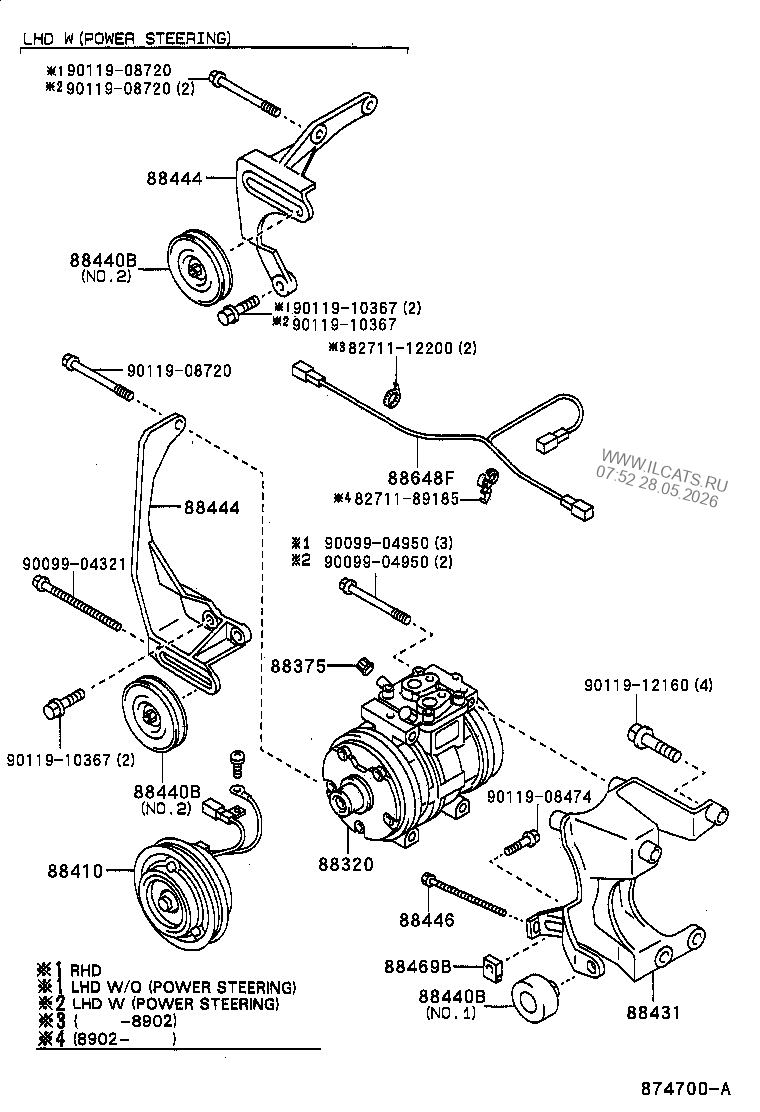 ПОДОГРЕВ & AIR CONDITIONING - COMPRESSOR TOYOTA HILUX 2WD&(672350)