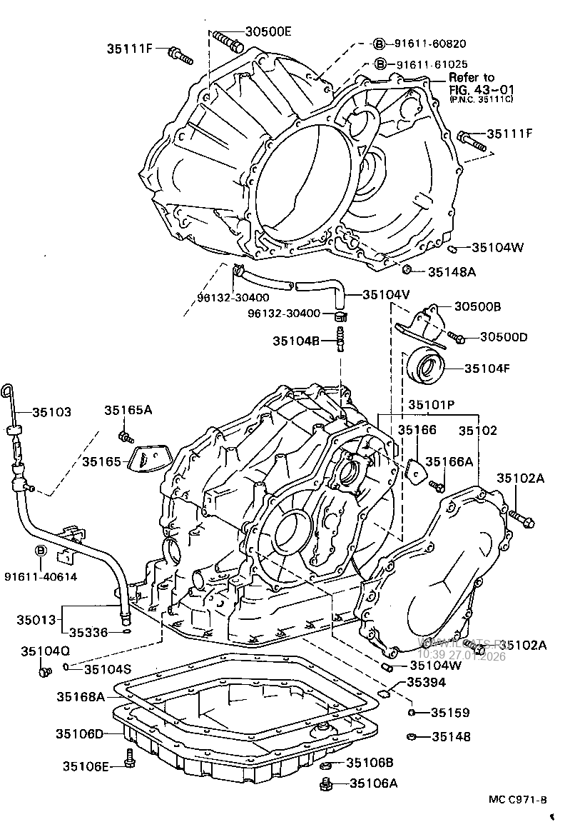 EXTENSION HOUSING (ATM) TOYOTA SUPRA&(291210)