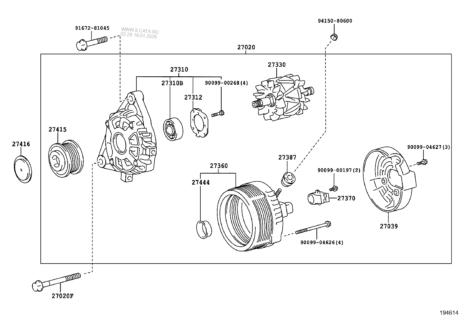 ALTERNATOR TOYOTA LAND CRUISER PRADO&(781160)
