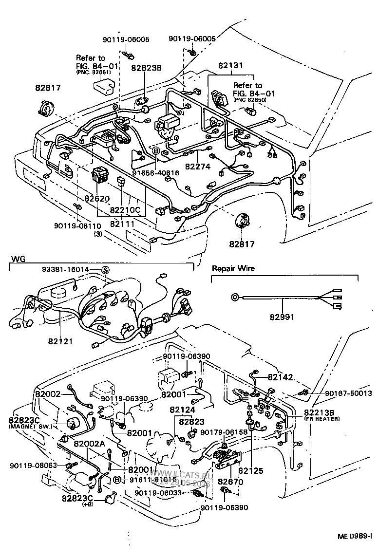 ЭЛЕКТРОПРОВОДКА & КЛЕММА TOYOTA HILUX&(671140)