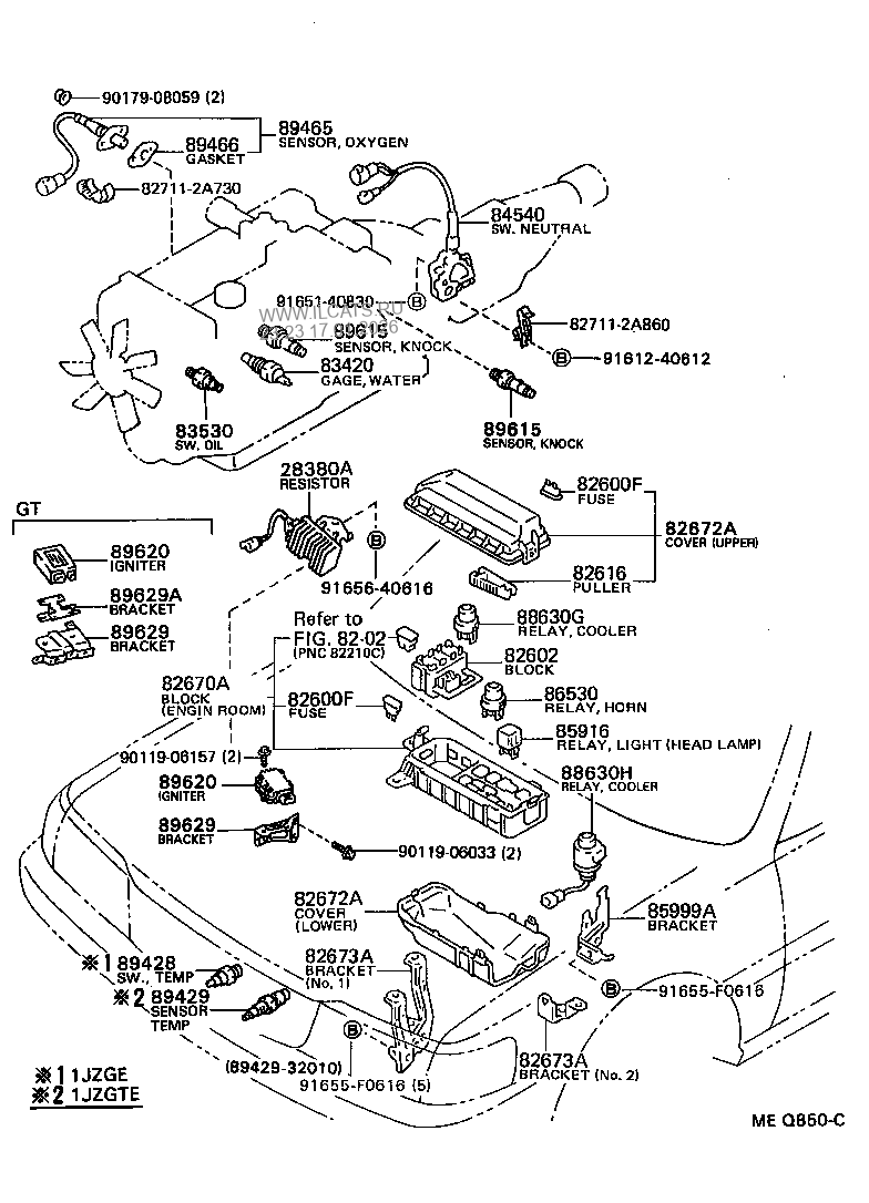 SWITCH & RELAY & COMPUTER TOYOTA MARK 2&(311160)