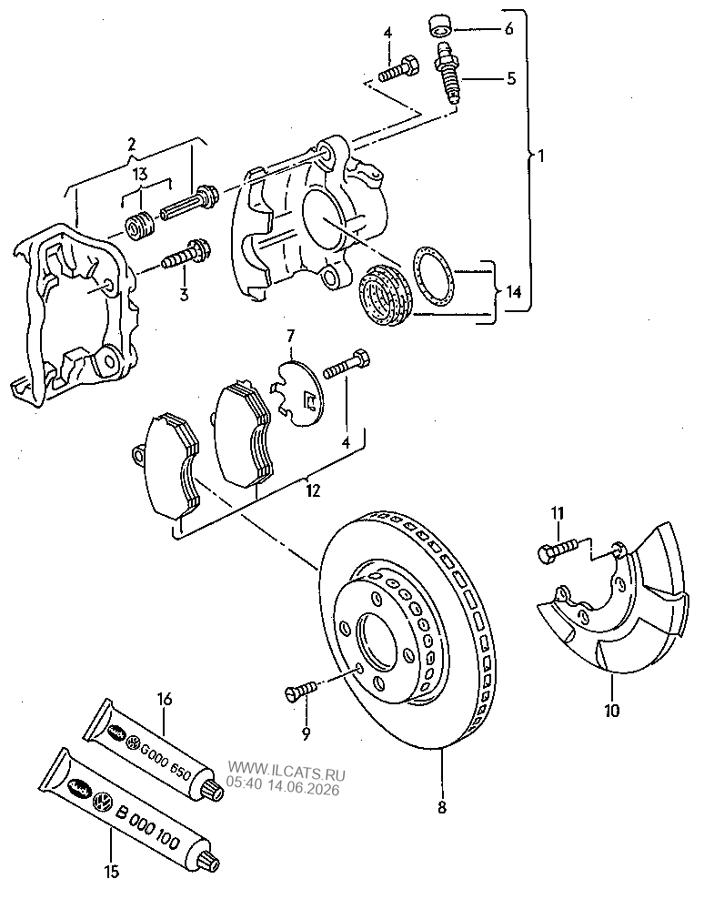 Disc Brake With Caliper Mark Ii Brake Disc VW PASSAT SYNCRO disc-brake-with-caliper-mark-ii-brake-disc-vw-passat-syncro