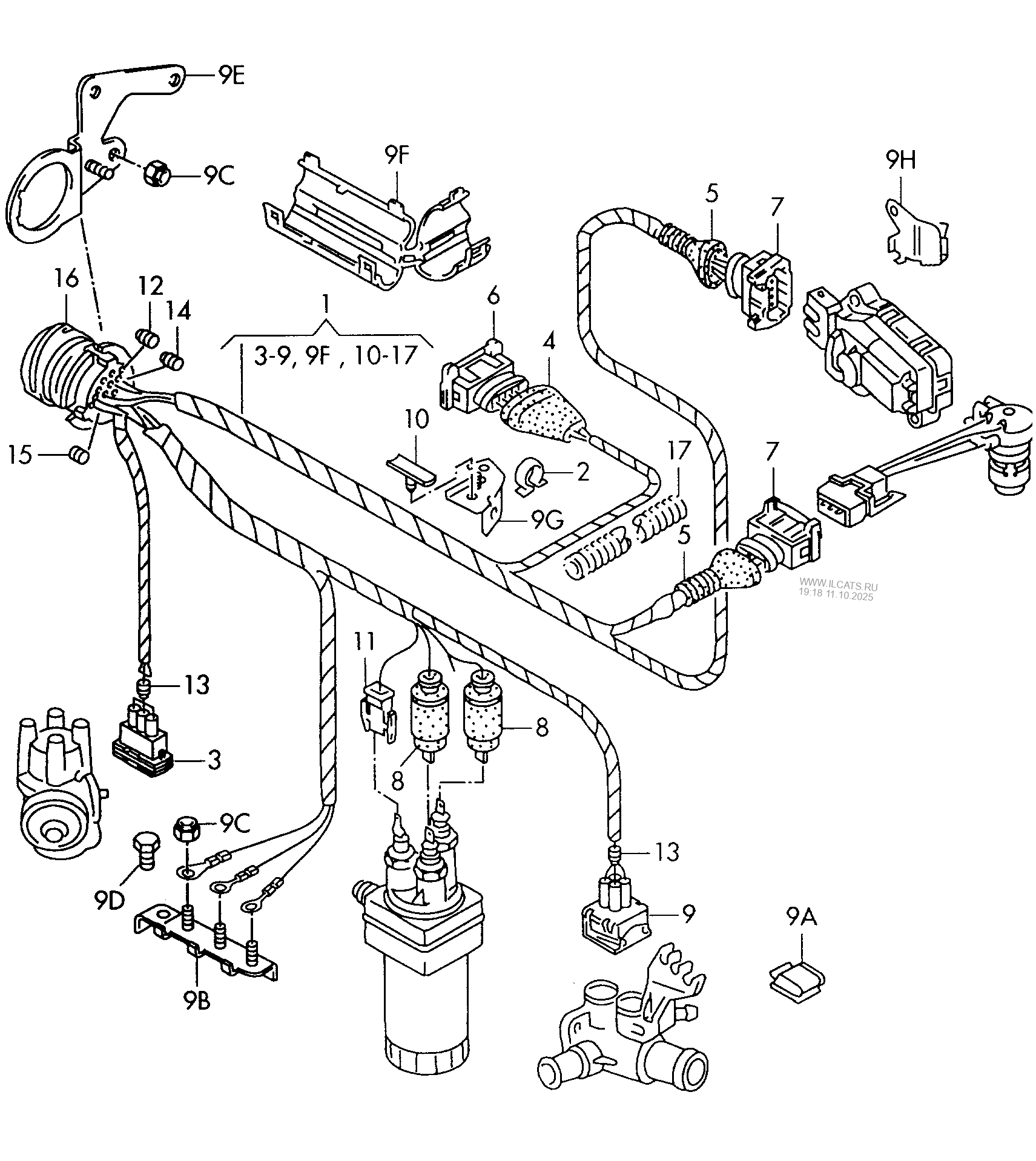 Wiring Set For Engine VW Wiring Set For Engine VW