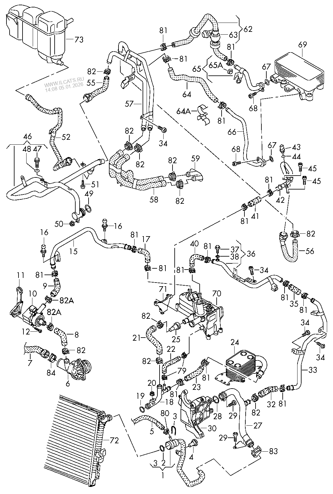 coolant cooling system VW TOUAREG