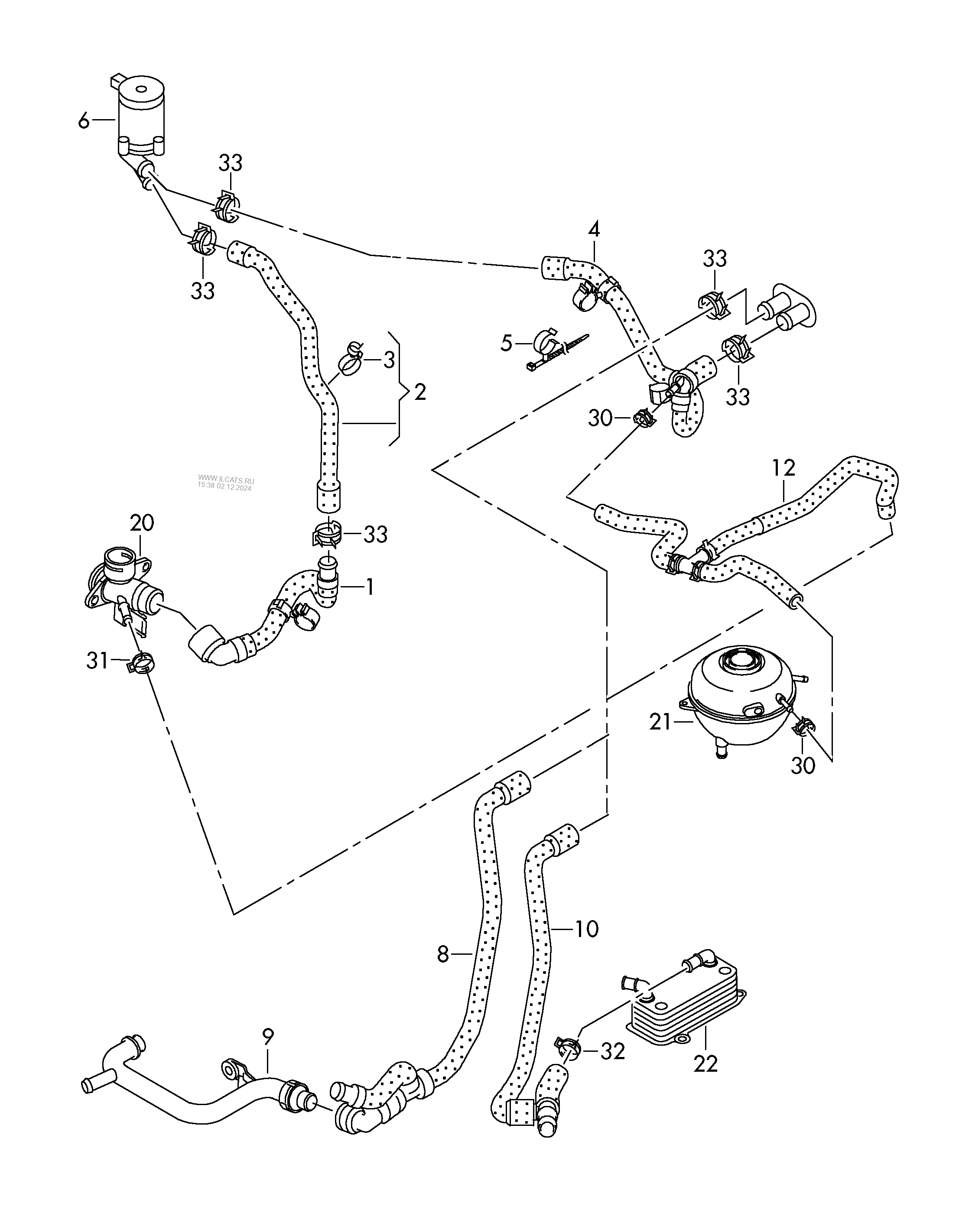Coolant Leak Cooling System Vw 2.0 Engine Parts Diagram Volk